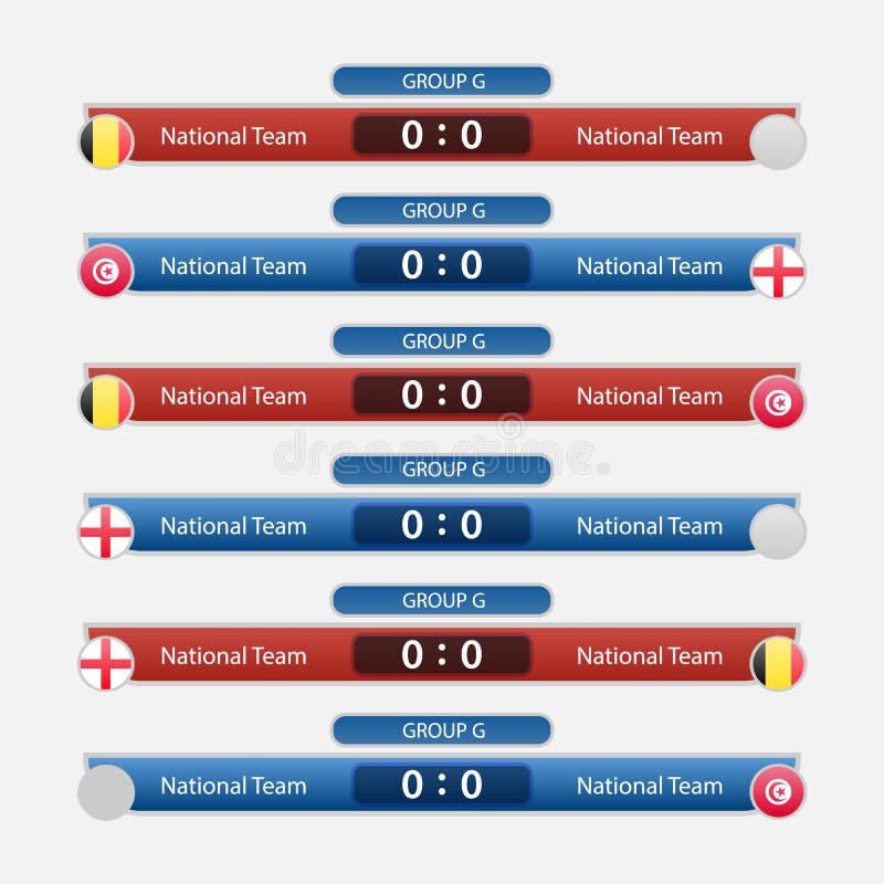 Soccer Match Schedule Vector Illustration Stock Illustration ...