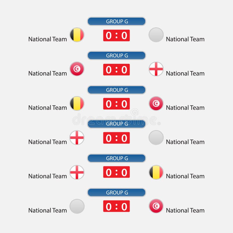 Soccer Match Schedule Vector Illustration Stock Illustration ...
