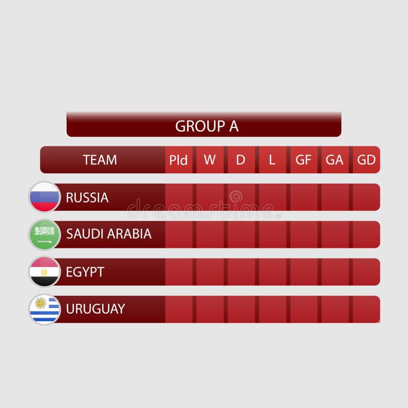 Soccer Match Schedule Vector Illustration Stock Illustration ...