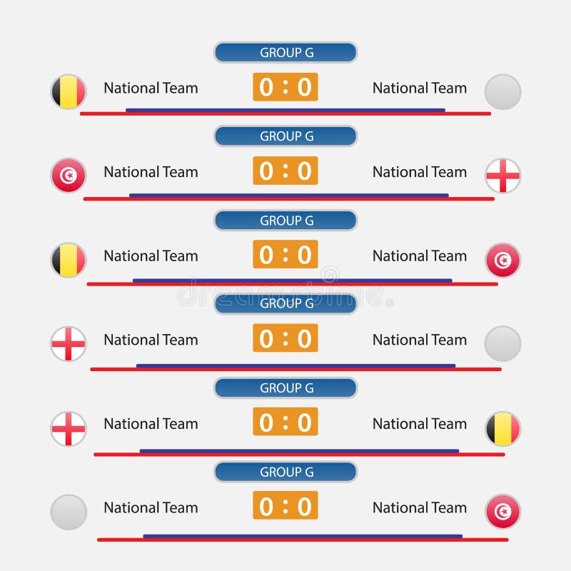 Soccer Match Schedule Vector Illustration Stock Illustration ...