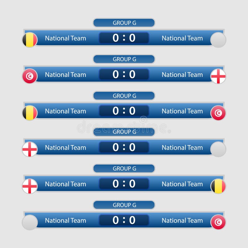 Soccer Match Schedule Vector Illustration Stock Illustration ...