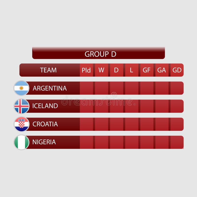 Soccer Match Schedule Vector Illustration Stock Illustration ...