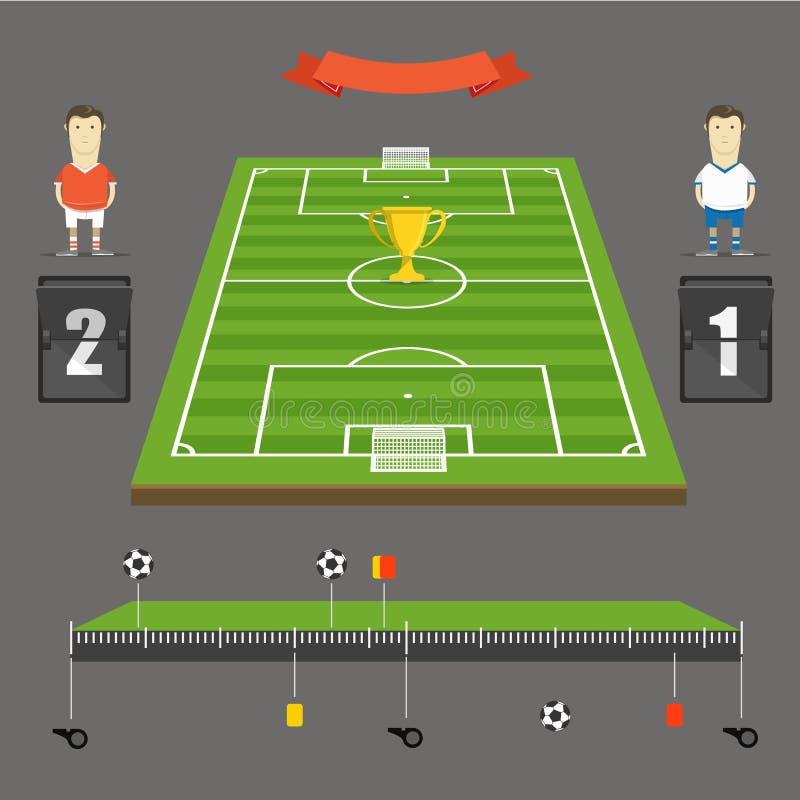 Soccer Match Statistics Template Stock Vector - Illustration of ...