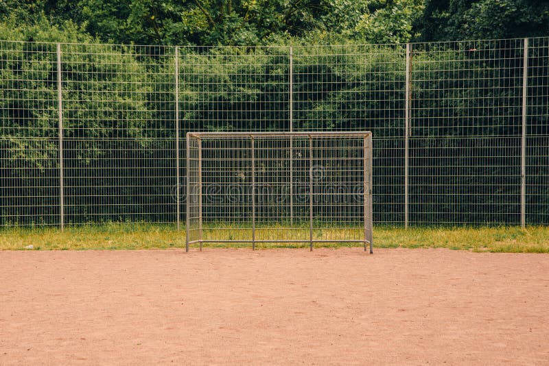 Soccer Net on an Empty Sand Field Stock Photo - Image of nature, land ...