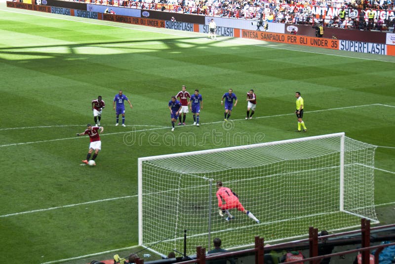 Soccer - the penalty kick editorial photography. Image of inter - 24239952