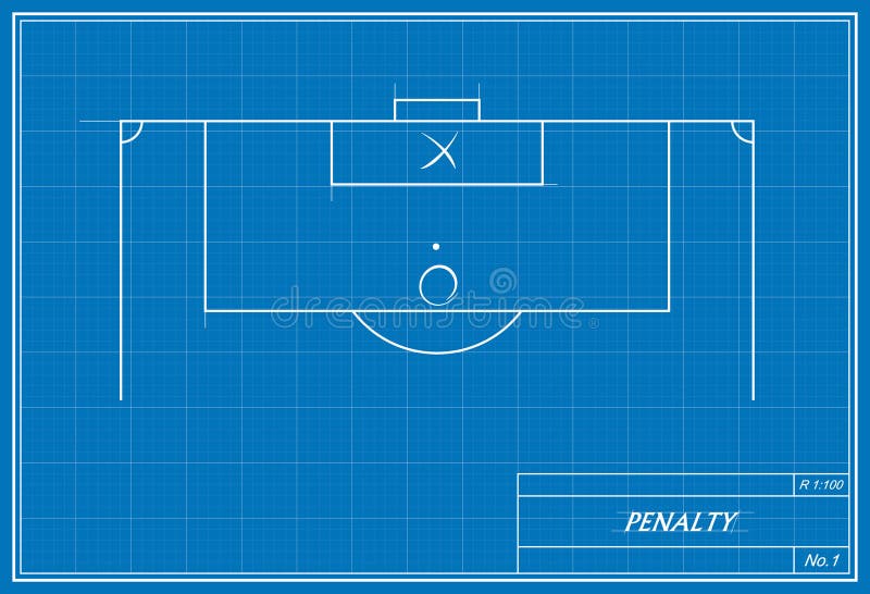 Soccer Free Kick Blueprint Stock Illustrations – 4 Soccer Free Kick ...