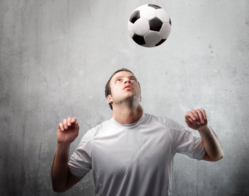 Man Playing with Soccer Ball Stock Image - Image of head, male: 6657951