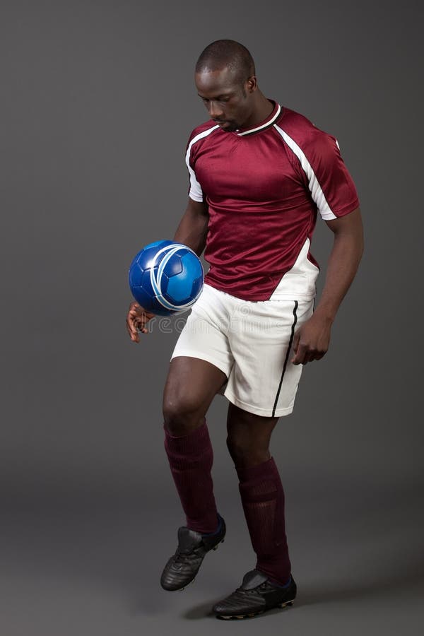 Soccer Player stock image. Image of grey, uniform, studio - 17370425