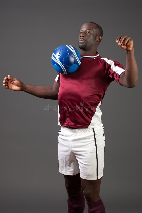 Soccer Player stock image. Image of sports, grey, black - 17370441