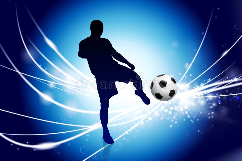 Soccer Player on Abstract Modern Light Background Stock Illustration ...