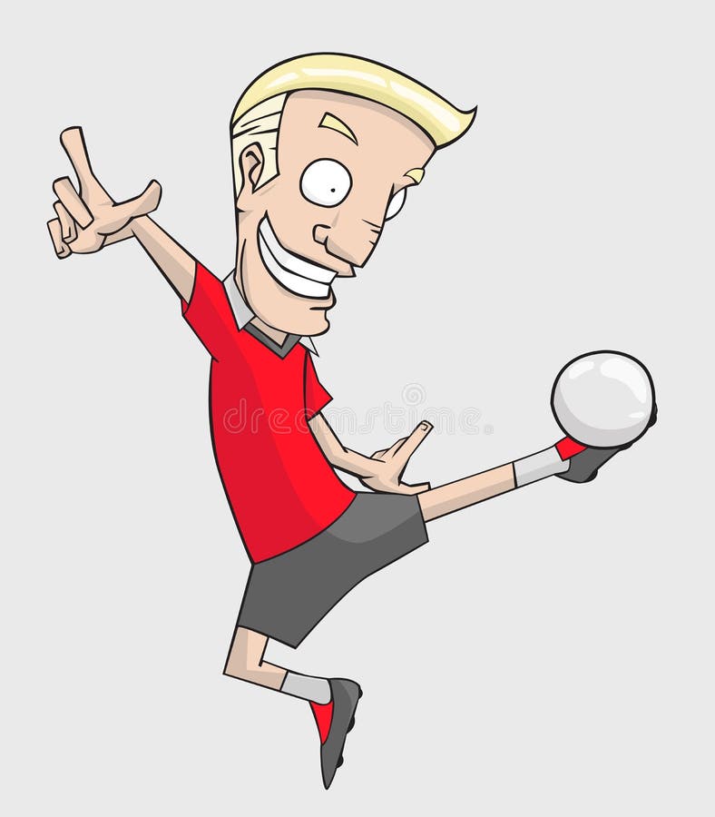 Soccer Player Action Kick the Ball Stock Vector - Illustration of ...