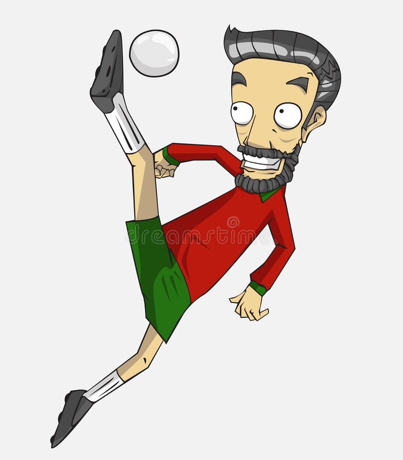 Soccer Player Action Kick the Ball Stock Vector - Illustration of play ...