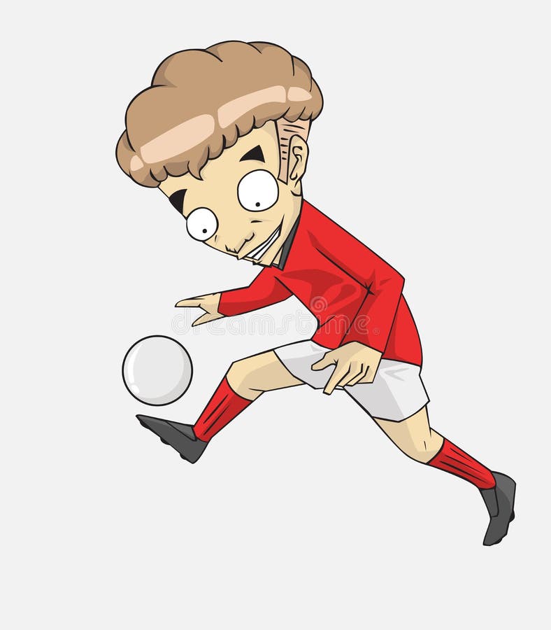 Soccer Player Action Kick the Ball Stock Vector - Illustration of ...