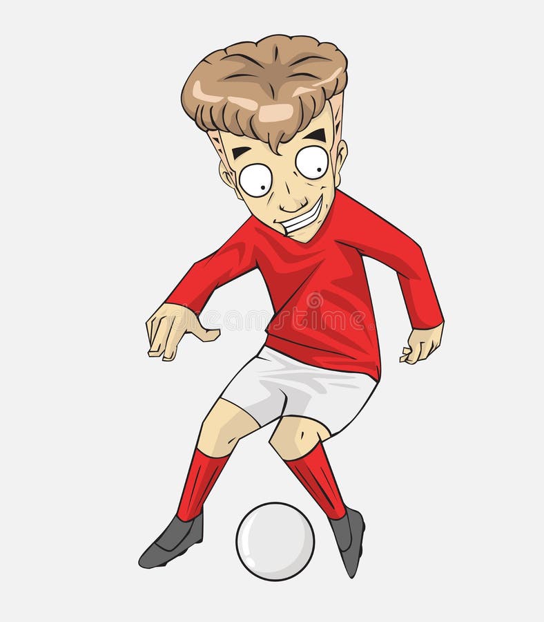 Soccer Player Action Kick the Ball Stock Vector - Illustration of ...