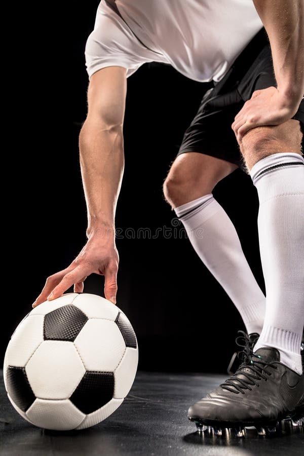 Soccer player with ball stock photo. Image of practicing - 84420732