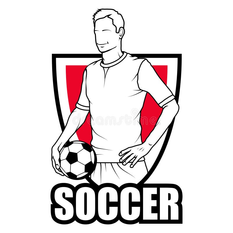 Soccer Player with a Ball. Soccer Logo Stock Vector - Illustration of ...