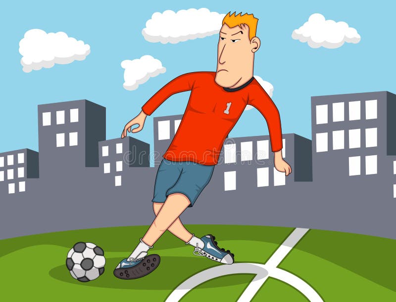 Cartoon Penalty Kick Stock Illustrations – 662 Cartoon Penalty Kick ...
