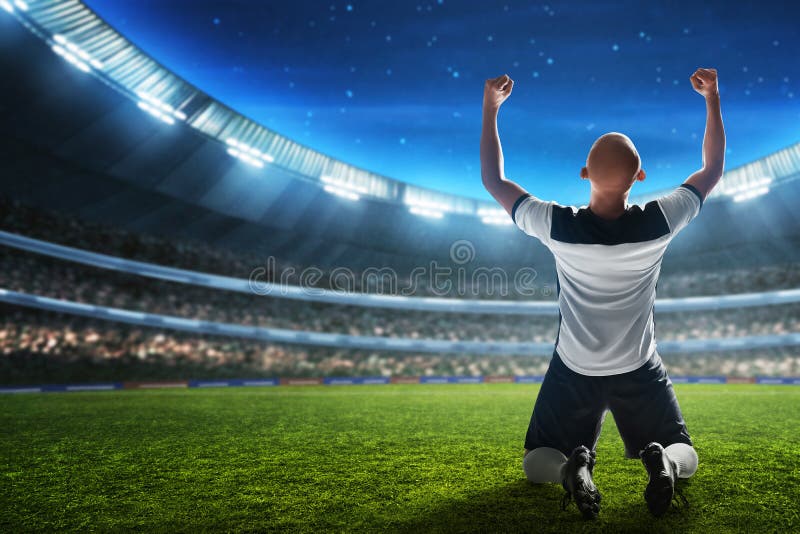 Soccer Player Celebration on the Stadium Stock Image - Image of league ...
