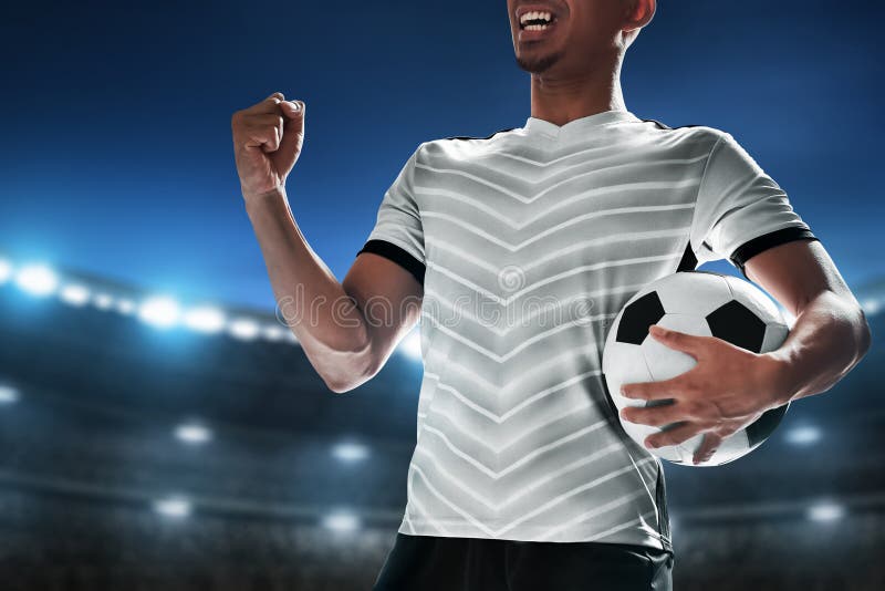 Soccer Player Celebration on the Stadium Stock Image - Image of ...