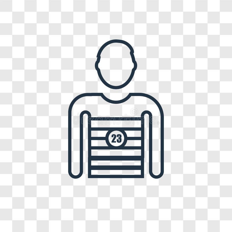 Soccer Player Concept Vector Linear Icon Isolated on Transparent Stock ...