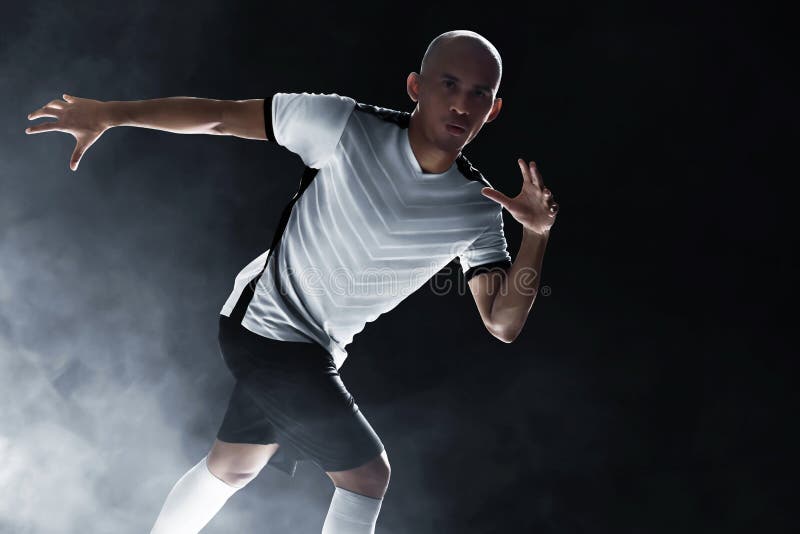 Soccer Player Celebration Isolated on White Backgrounds Stock Image ...