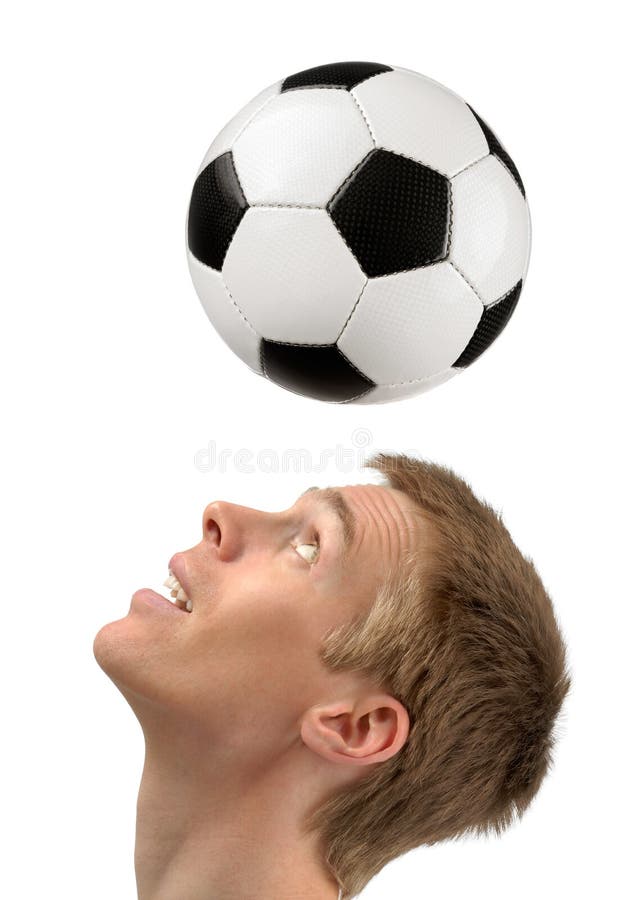 Soccer Player Demonstrating Headers Stock Photo - Image of isolated ...