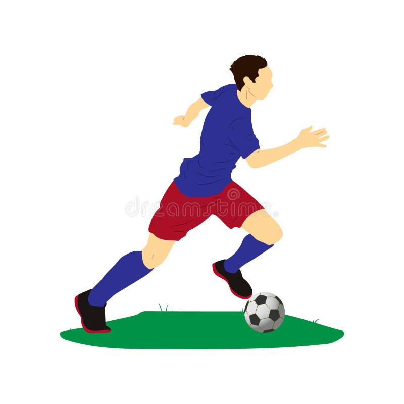 Soccer Player Dribble Vector Clip Art. Stock Vector - Illustration of ... Soccer Player Dribble Vector Clip Art. Stock Vector - Illustration of ...