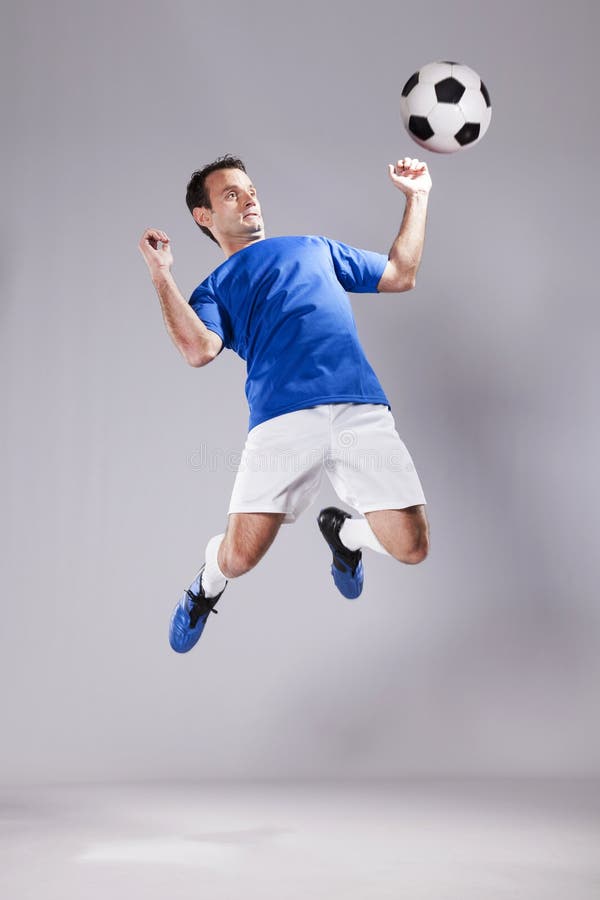 Soccer Player in the Studio Stock Image - Image of competitive ...