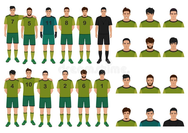 Soccer Player, Football Team Stock Vector - Illustration of people ...