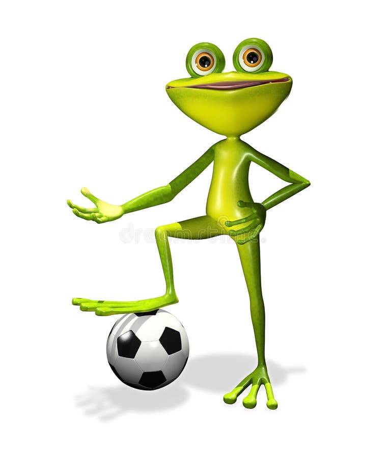 Soccer player frog stock illustration. Illustration of frog - 40835497