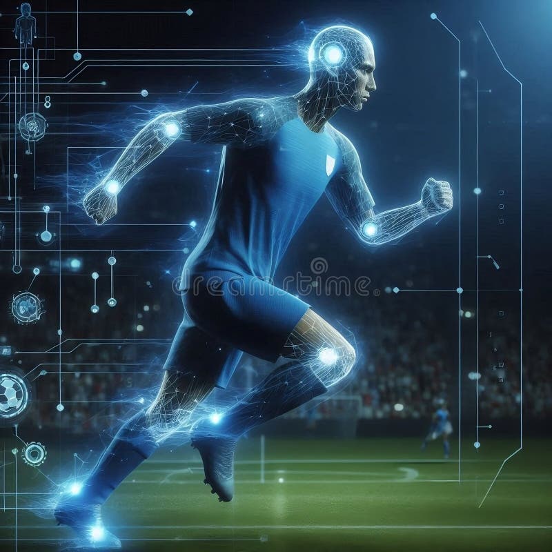 Soccer Player Glowing Data , Artificial Intelligence into Athlete ...