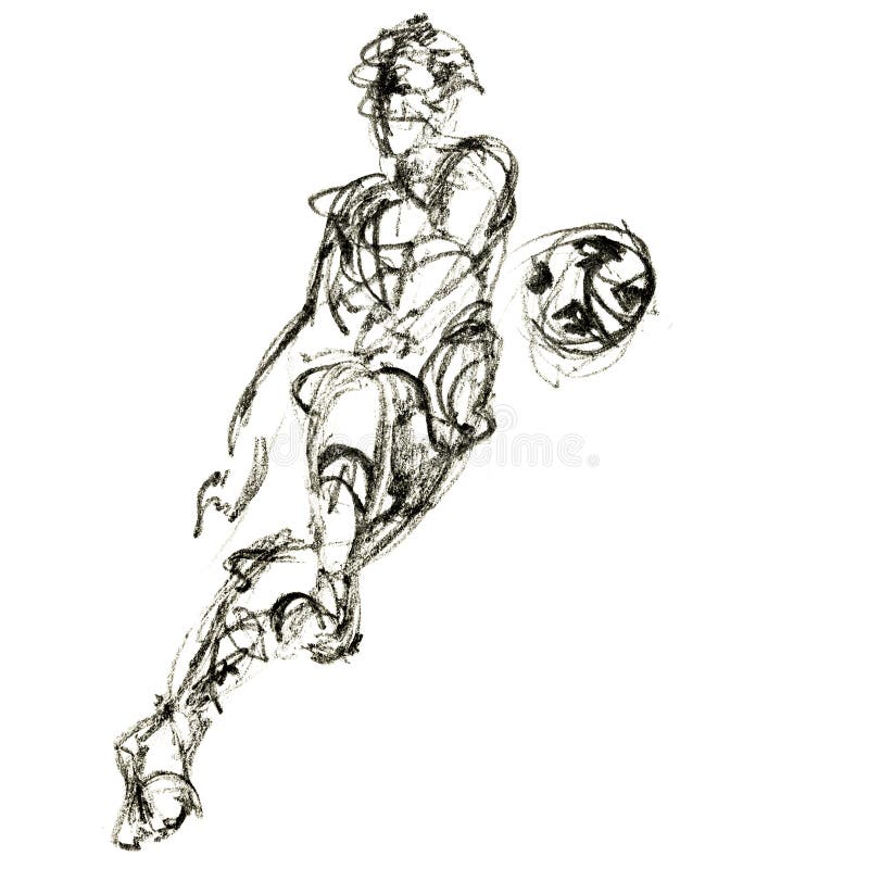 Buff Soccer Player Kicking Ball Stock Vector - Illustration of ball ...