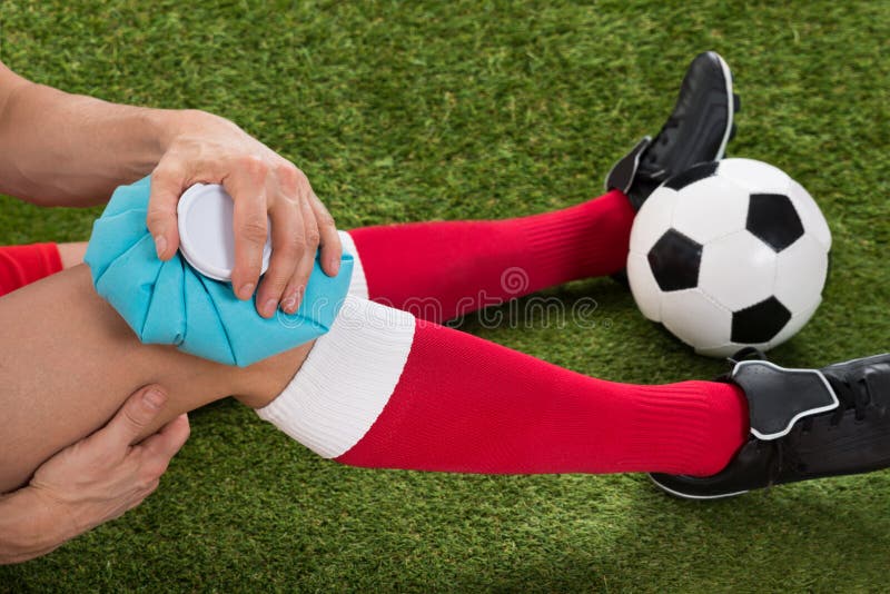 Injured Soccer Player on Field Stock Image - Image of kick, finger ...
