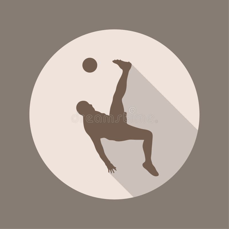 Soccer Player Icon, Flat Design Stock Vector - Illustration of shade ...