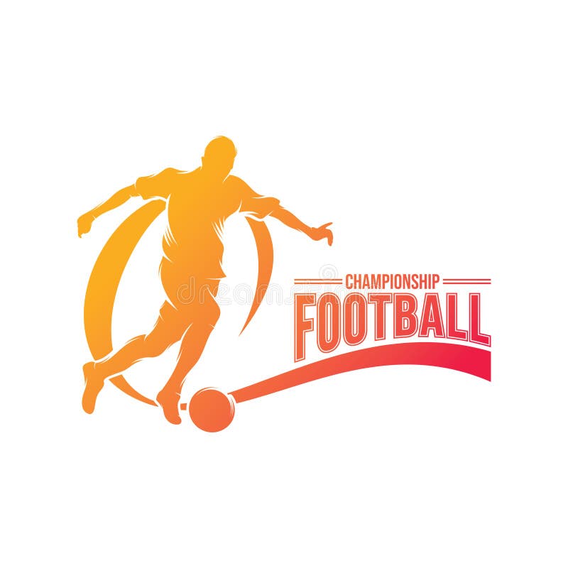Soccer Player Logo Design Template Stock Vector - Illustration of ...