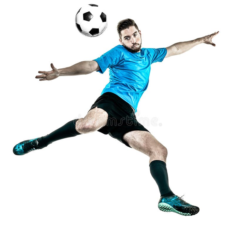 Soccer player Man Isolated stock photo. Image of sports - 68990036