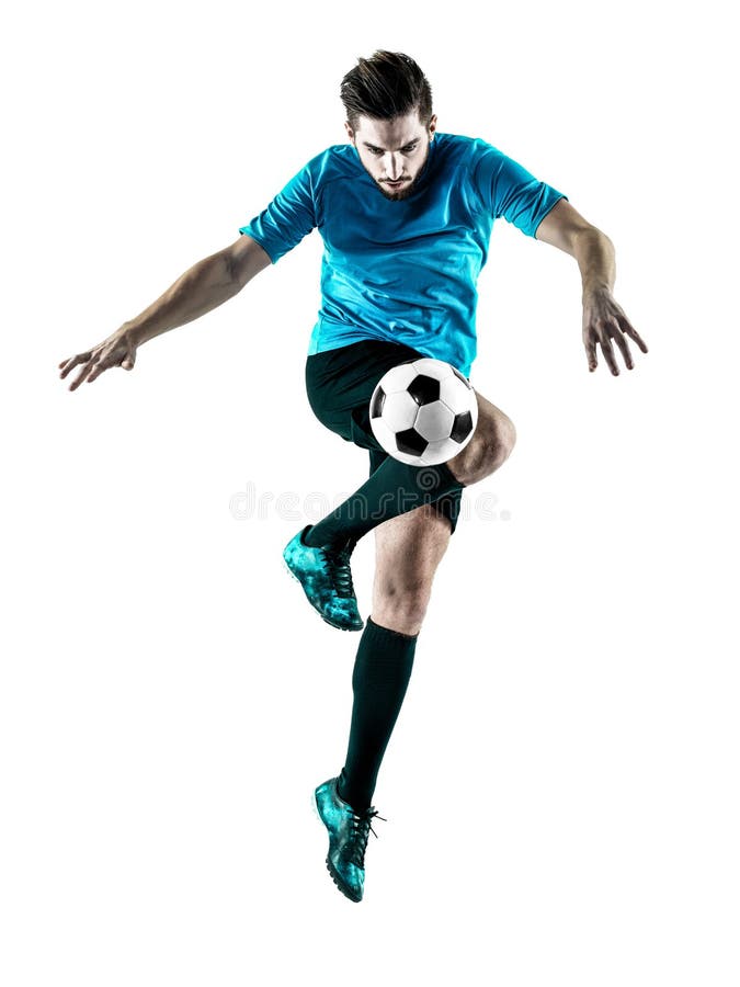 Soccer player Man Isolated stock photo. Image of soccer - 75854512