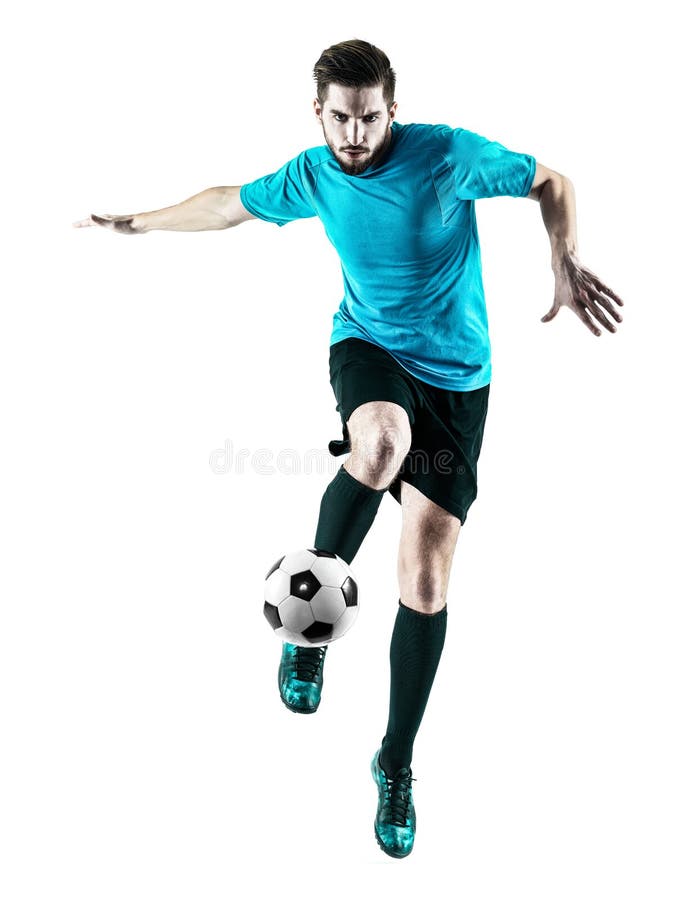 Soccer player Man Isolated stock photo. Image of studio - 79364550