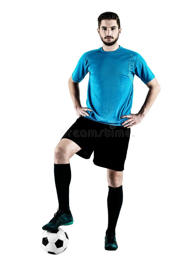 Soccer player Man Isolated stock image. Image of playing - 81998265