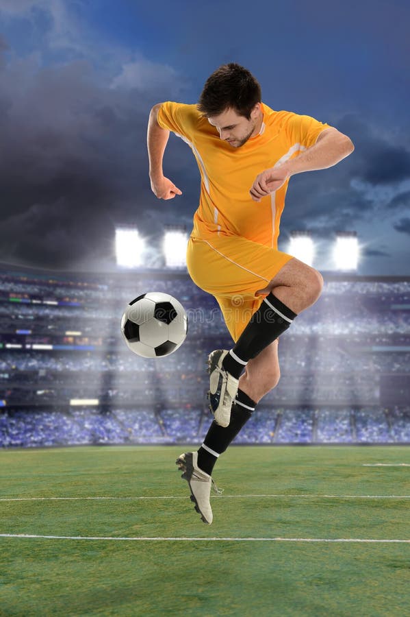 Soccer Player in Action stock photo. Image of sports - 34431664