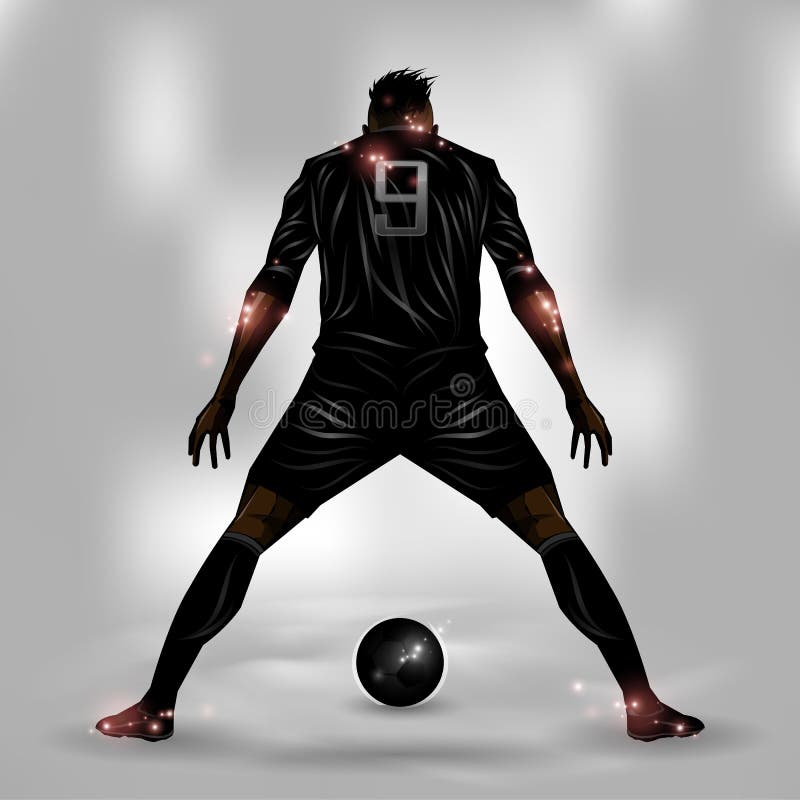 Soccer Player Scissors Kick Stock Vector - Illustration of silhouette ...