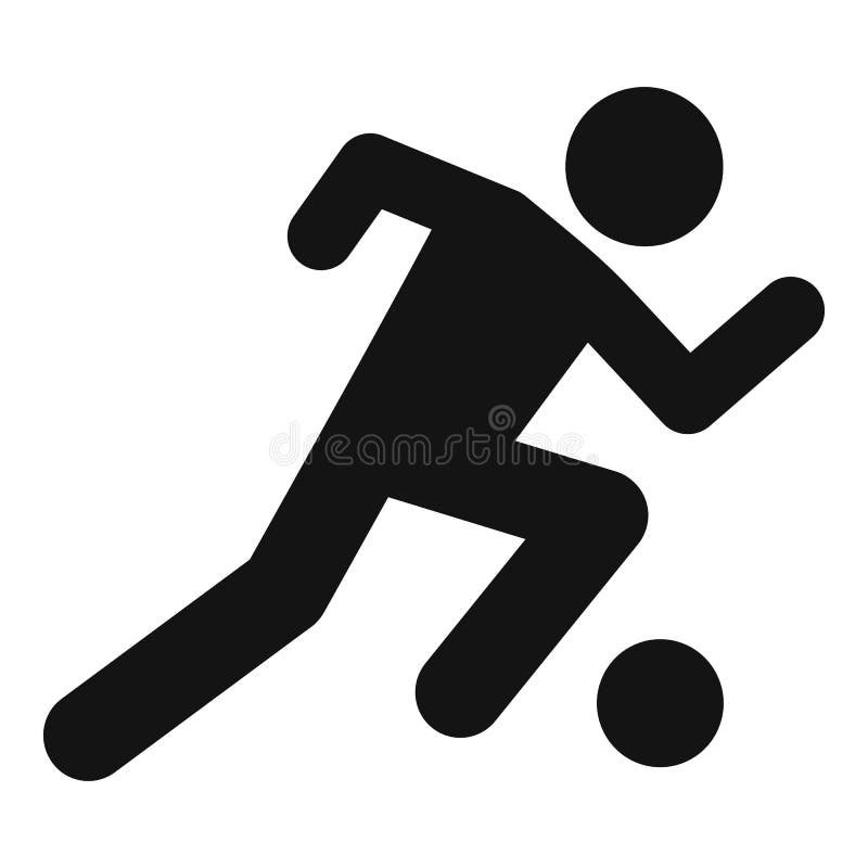 Soccer Player Running Icon, Simple Style Stock Vector - Illustration of ...