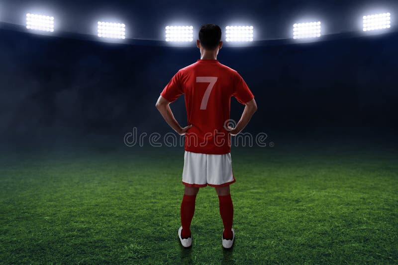 Soccer Player Standing In Stadium Entrance Stock Image - Image of ...