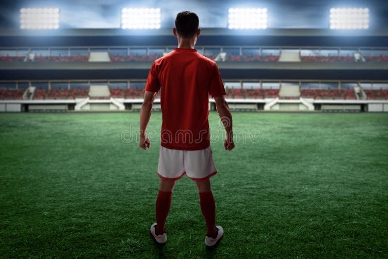 Soccer Player Stand on the Field Stock Photo - Image of champion, grand ...