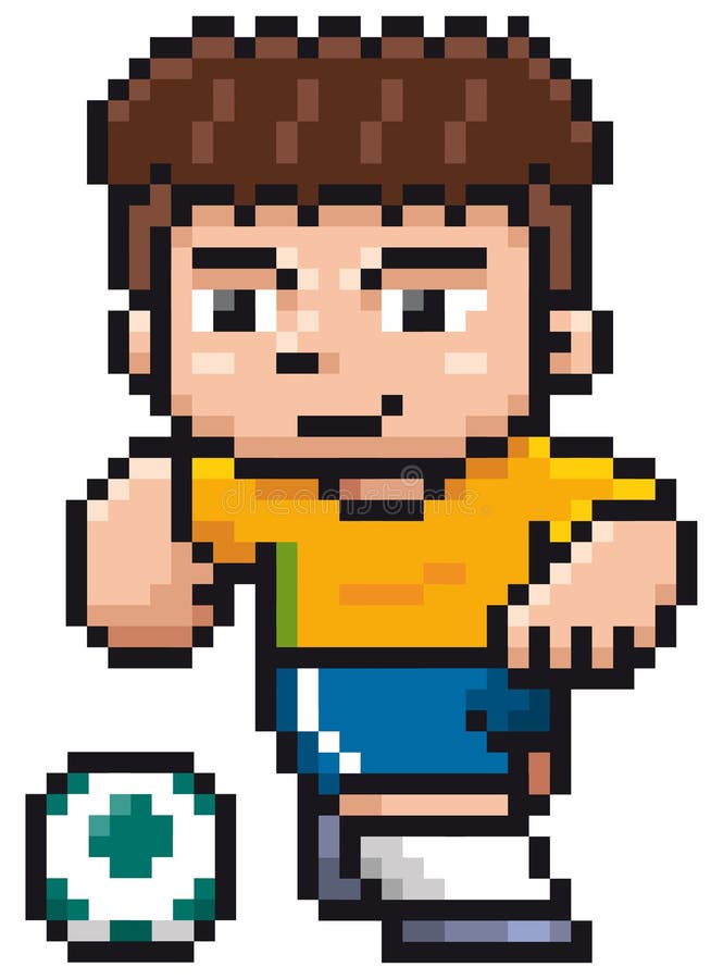 Cartoon Soccer Player Pixel Stock Illustrations – 97 Cartoon Soccer ...