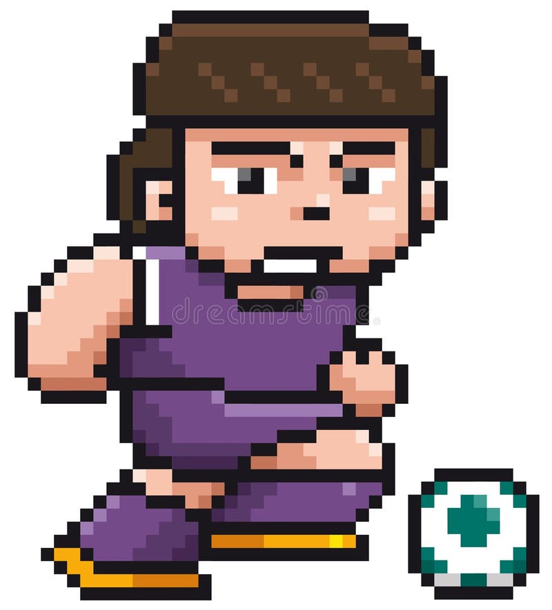 Cartoon Soccer Player Pixel Stock Illustrations – 130 Cartoon Soccer ...