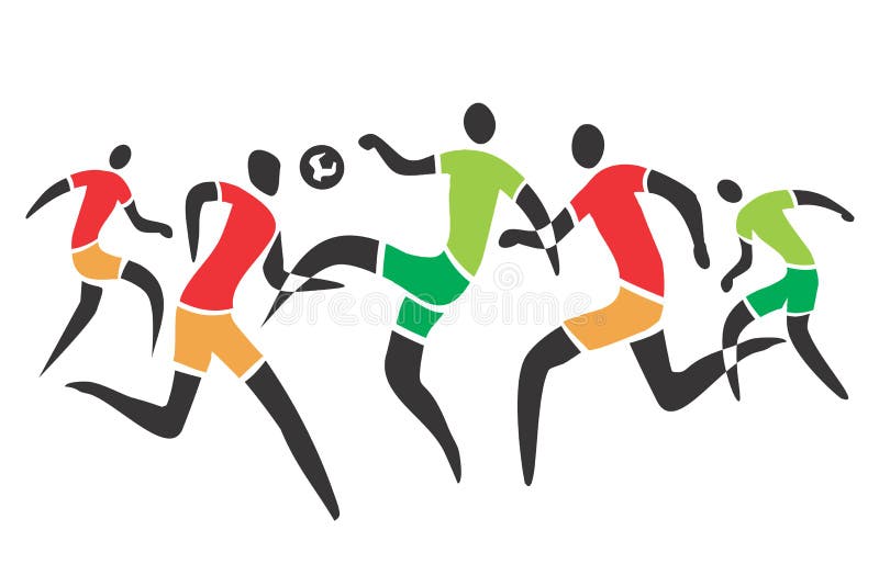 Soccer players stock vector. Illustration of lifestyle - 43390907