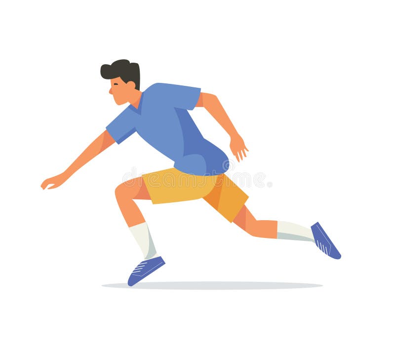 Soccer Players Running with Ball. Vector Illustration Stock Vector ...