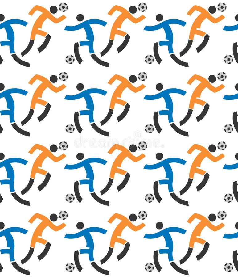 Football Soccer Players Cheerleaders Fans Set of Human Figures with ...