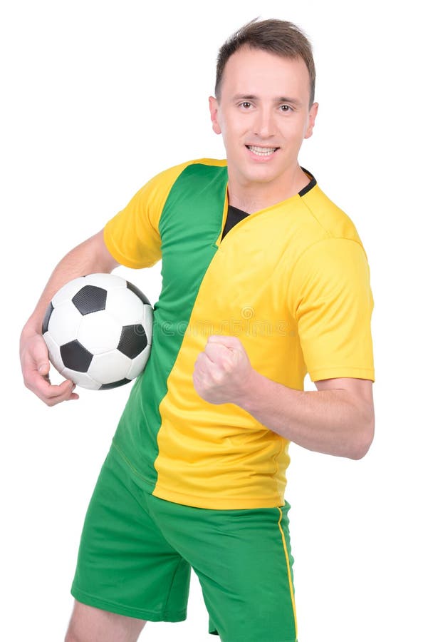 Soccer stock photo. Image of full, handsome, game, male - 41373144